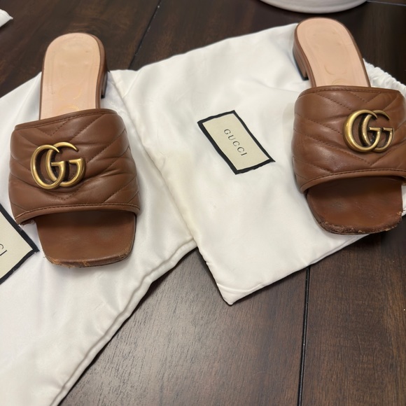 Gucci | Shoes | Authentic Gucci Camel Brown Sandals | Poshmark